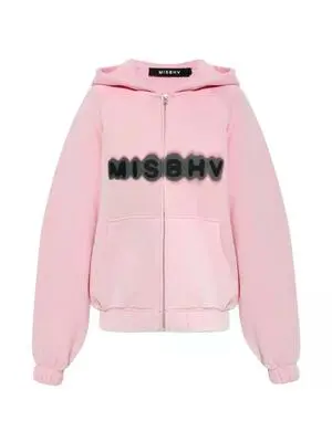 MISBHV Logo-print Cotton Hoodie - Pink