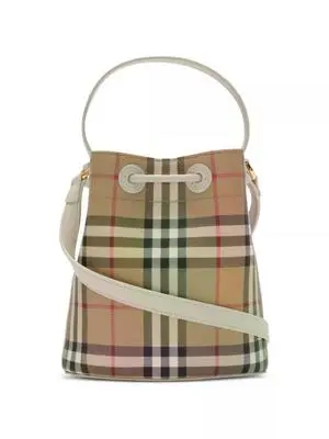 Burberry Mini Check Bucket Bag - Neutrals