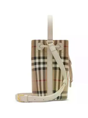 Burberry Mini Check Bucket Bag - Neutrals