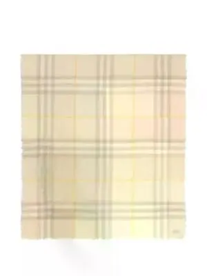 Burberry Wide Check Wool Scarf - Neutrals
