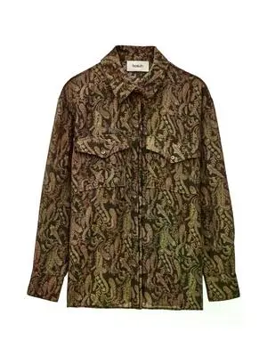 Ba&sh Tao Paisley-pattern Chest-pocket Shirt - Green