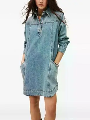 Ba&sh Tona Buttoned Denim Dress