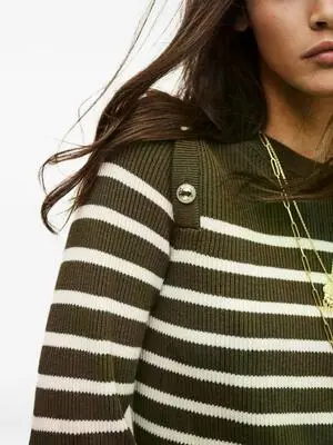 Ba&sh Striped Button-detailed Jumper