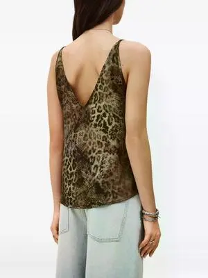 Ba&sh Hemlock Animal-print Blouse