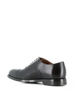 GREEN GEORGE Cap-toe Leather Oxford Shoes - Black