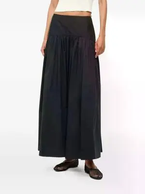 Staud Procida Gathered Maxi Skirt - Black