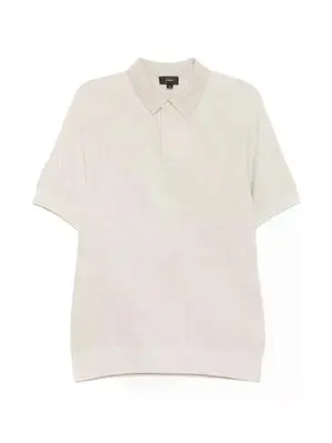 Vince Short Sleeve Polo Shirt - Neutrals