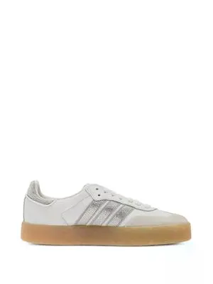 Adidas Samba Three-stripe Platform Sneakers - White