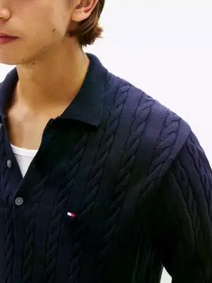 Tommy Hilfiger Cable Knit Polo Shirt