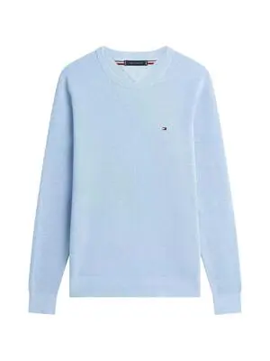 Tommy Hilfiger Logo Crew Neck Jumper - Blue