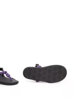 Flowze Knot-detail Leather Sandals - Purple
