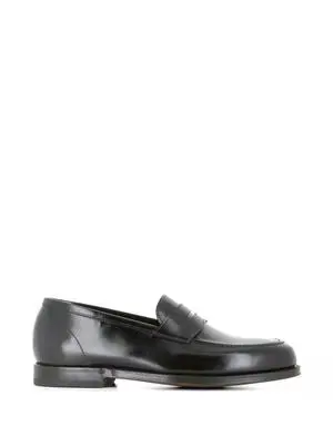 GREEN GEORGE Polished Penny Leather Loafers - Brown