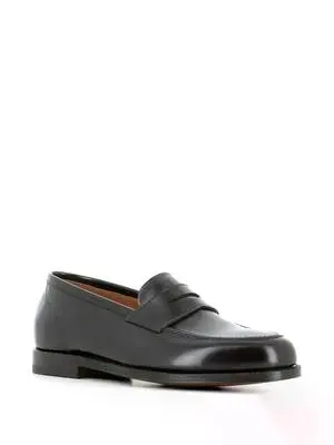 GREEN GEORGE Polished Penny Leather Loafers