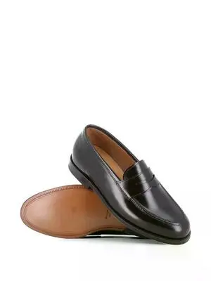 GREEN GEORGE Polished Penny Leather Loafers