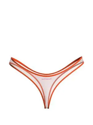 MAISON CLOSE Panorama High-cut Thong - Neutrals