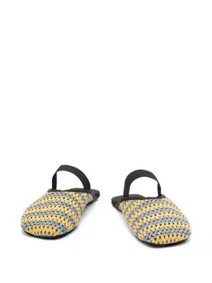Flowze Strap-detail Mules - Yellow