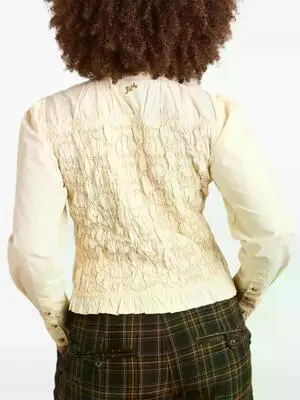 DAMSON MADDER Elliana Smocked Button-up Shirt