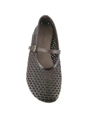PANTANETTI Woven Strap Ballet Flats - Brown