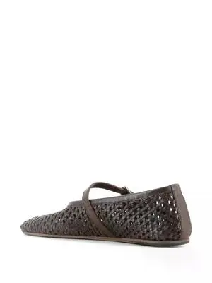 PANTANETTI Woven Strap Ballet Flats - Brown