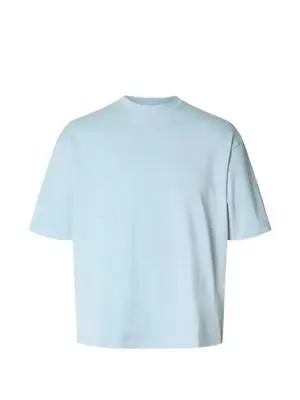 SELECTED Round-neck T-shirt - Blue