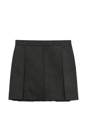 MSGM Pleated Mini A-line Skirt - Grey
