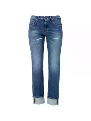 DONDUP Distressed Cropped Jeans - Blue