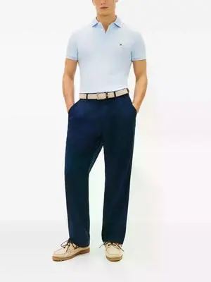 Tommy Hilfiger Stripe-collar Polo Shirt - Blue