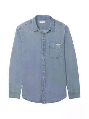 Calvin Klein Long-sleeved Chest-pocket Shirt - Blue