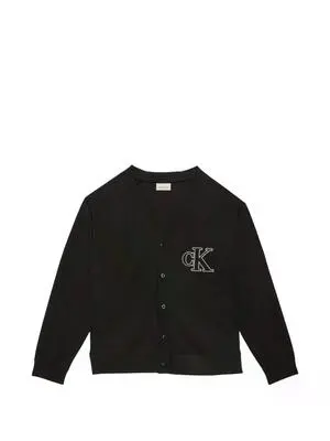 Calvin Klein Logo-appliqué Cardigan - Brown