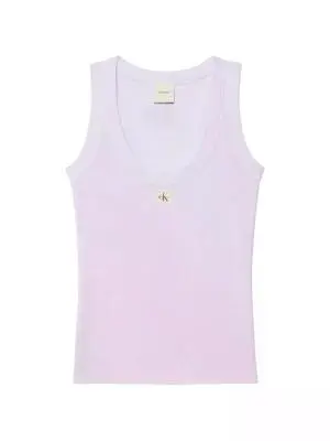 Calvin Klein Crew-neck Ribbed Vest - Purple