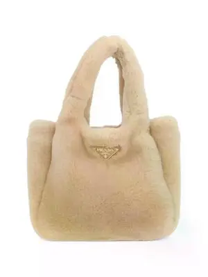 Prada Logo-detail Handbag - Neutrals