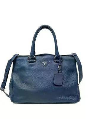 Prada Logo-plaque Tote Bag - Blue