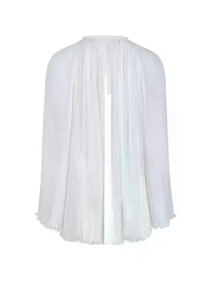 LANVIN Pleated Tie Neck Blouse