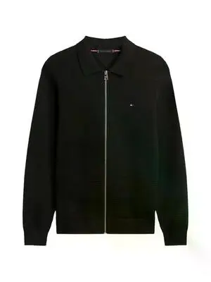 Tommy Hilfiger Zip-up Textured Jacket - Black