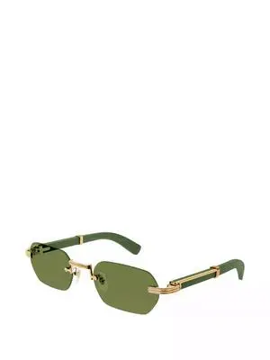CARTIER Rectangle-frame Sunglasses
