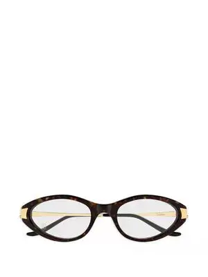 CARTIER Oval-frame Glasses - Brown