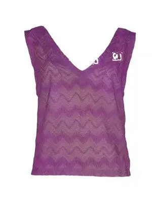 Missoni Sleeveless Crop Top - Purple
