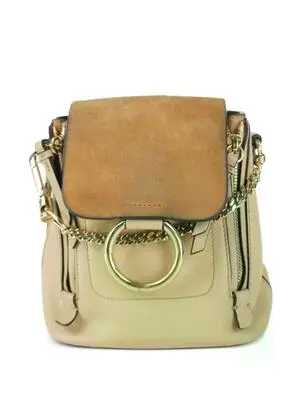 Chloé Faye Mini Leather Backpack - Neutrals