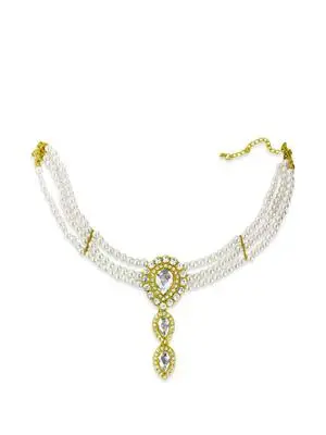 HZMER JEWELLERY Regal Empress Pearl Necklace - Gold
