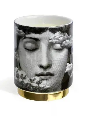 FORNASETTI Face Brush-applied Porcelain Candle - Black