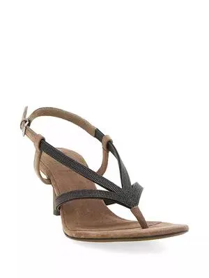 Brunello Cucinelli Beaded Strap Sandals