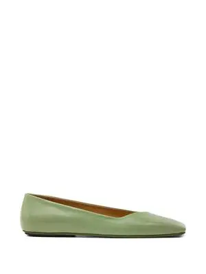 Marsèll Square-toe Ballet Flats - Green