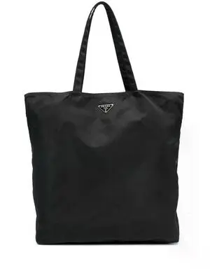 Prada 1990s Tessuto Robot Tote Bag - Black