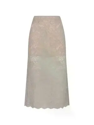 ROTATE BY BIRGER CHRISTENSEN Lace Mdi Skirt - Grey