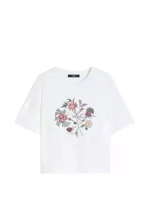 MAX MARA Floral-Embroidered T-Shirt