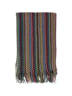 Missoni Fringed-trim Scarf - Brown