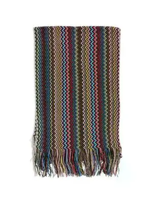 Missoni Fringed-trim Scarf - Brown