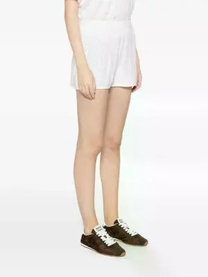 Soft Goat Pointelle Mini Shorts