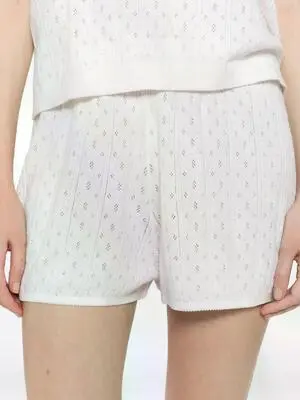 Soft Goat Pointelle Mini Shorts