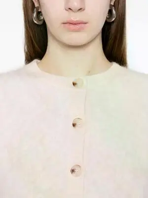 Soft Goat Brushed Short-sleeve Cardigan